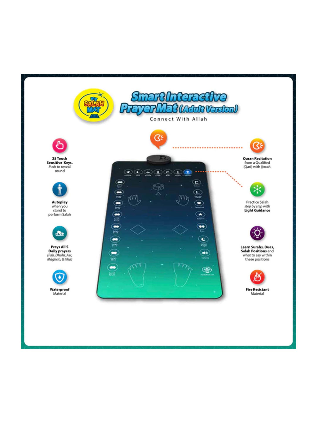 My Salah Mat - Smart Interactive Prayer Mat (Adult Version) – Islamic ...